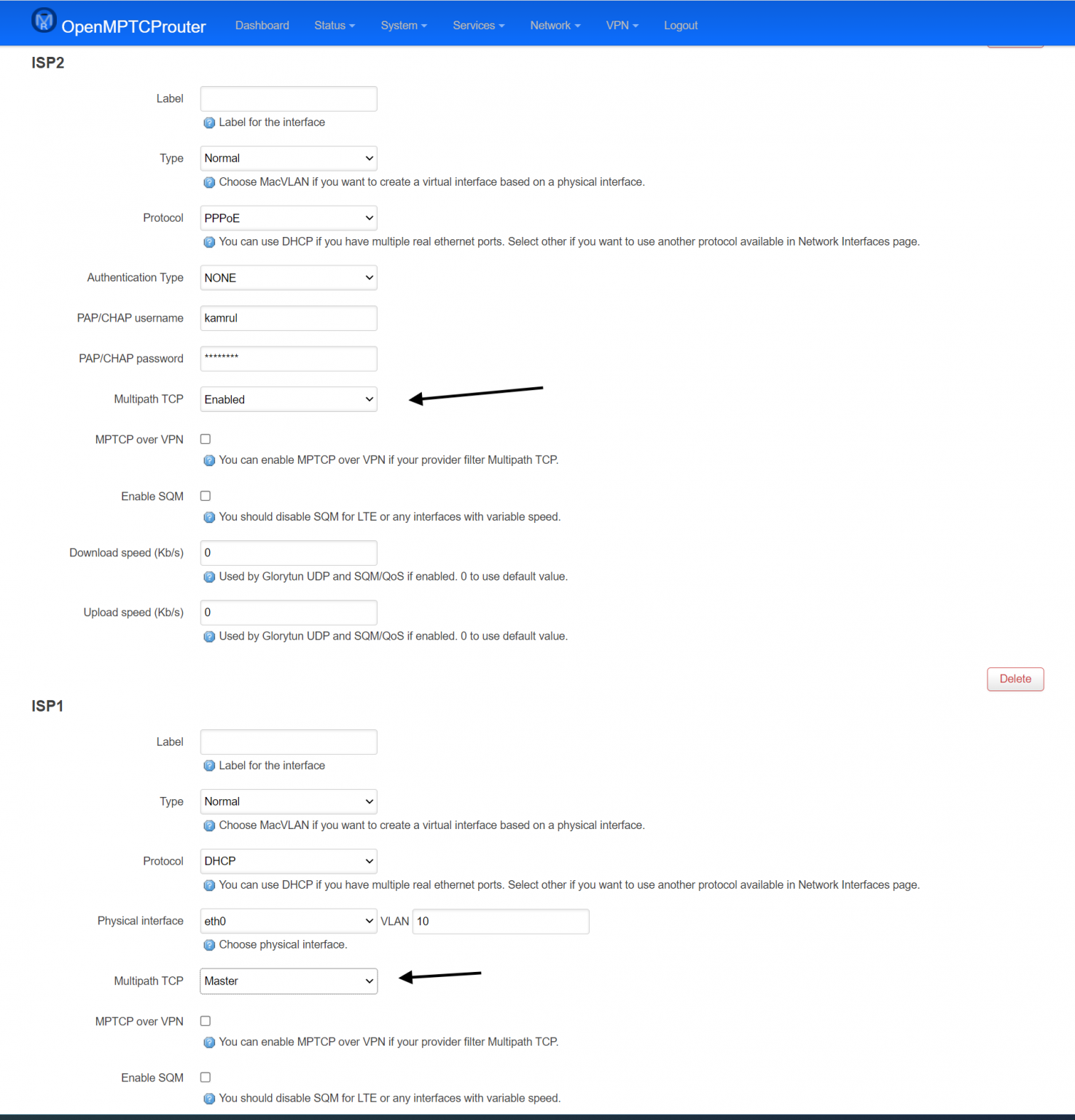 Aggregate multiple Internet with OpenMPTCProuter | Kamrul